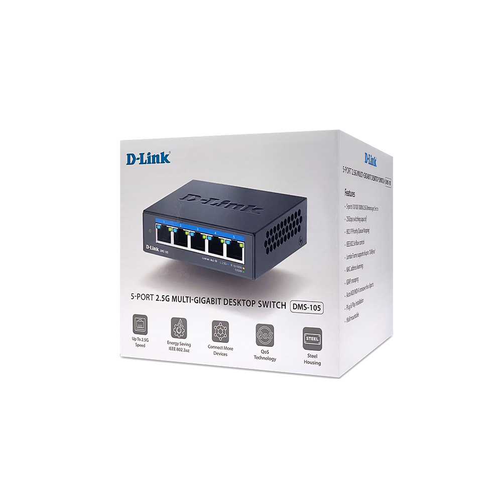 D-LINK DMS-105 5-Port 25G Multi-Gigabit Desktop Switch | Ηλεκτρονικά,gadgets,κλπ - το μεγαλυτερο ...